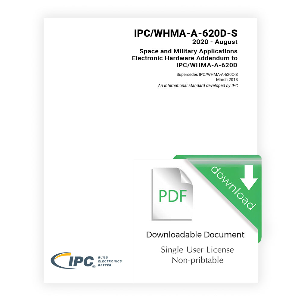 IPC/WHMA-A-620 - Revision D - Addendum - Space and Military - Download