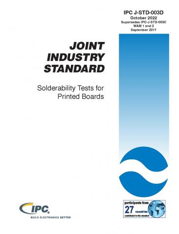 IPC J-STD-003 - Revision D - Standard Only: Solderability Tests for Pr